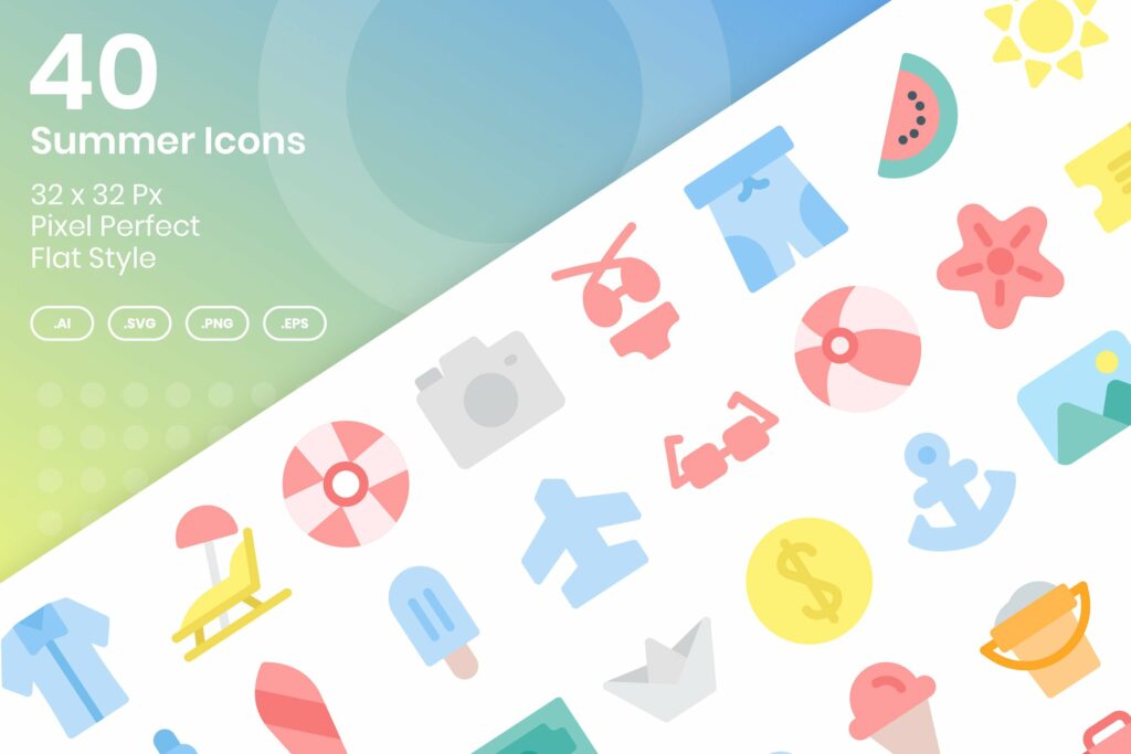 40 Summer - Flat – MasterBundles