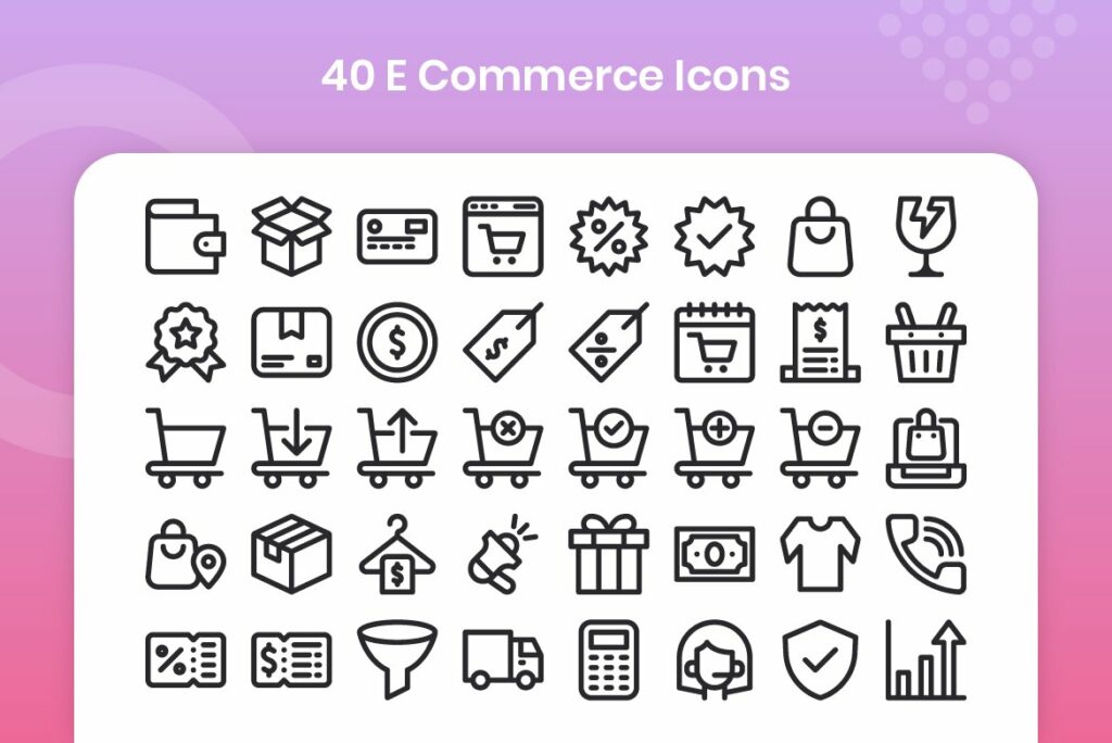 40 E Commerce - Line – MasterBundles