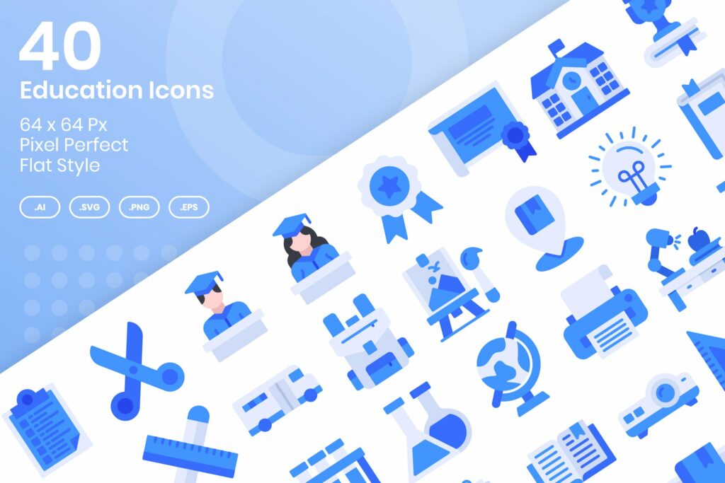 40 Education - Flat – MasterBundles