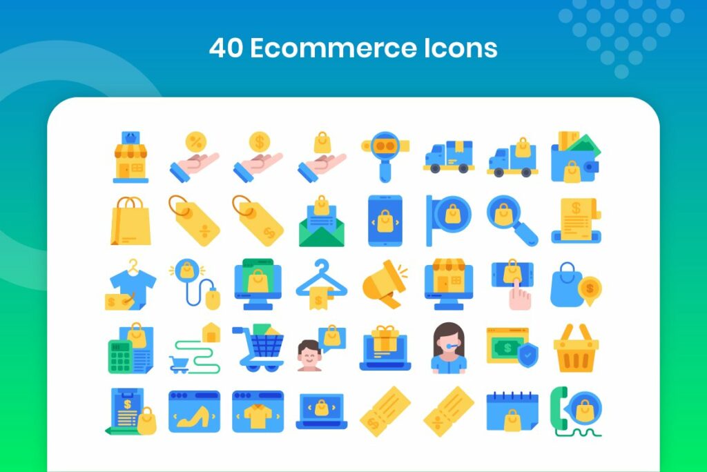 40 Ecommerce - Flat – MasterBundles