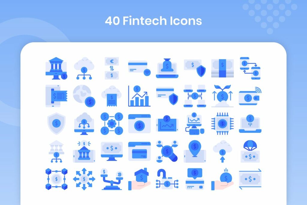 40 Fintech - Flat – MasterBundles