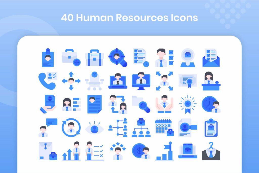 40 Human Resources - Flat – MasterBundles