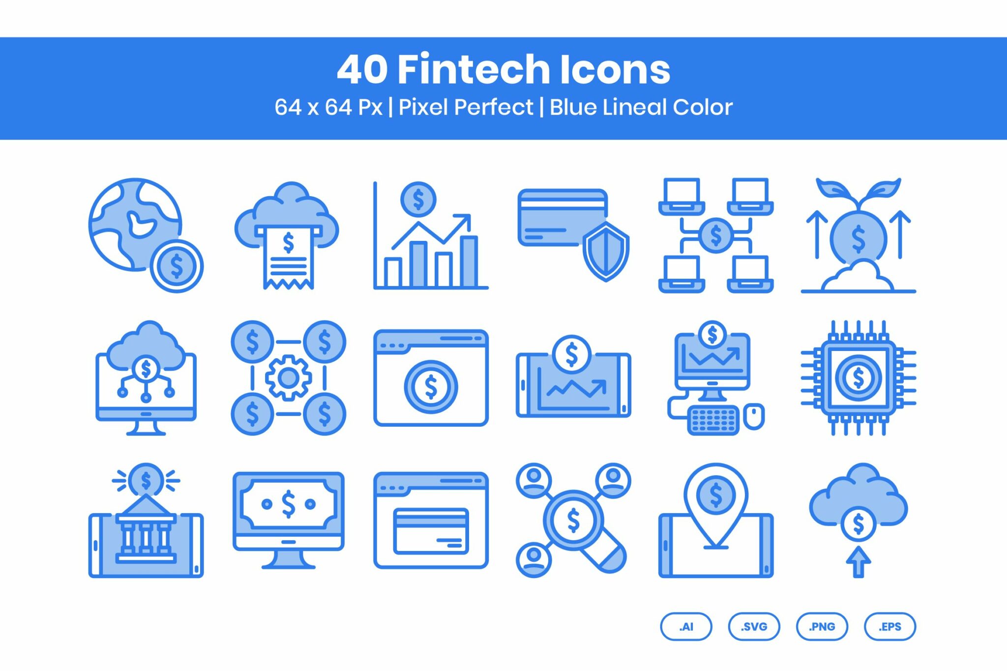 40 Fintech - Lineal Color – MasterBundles