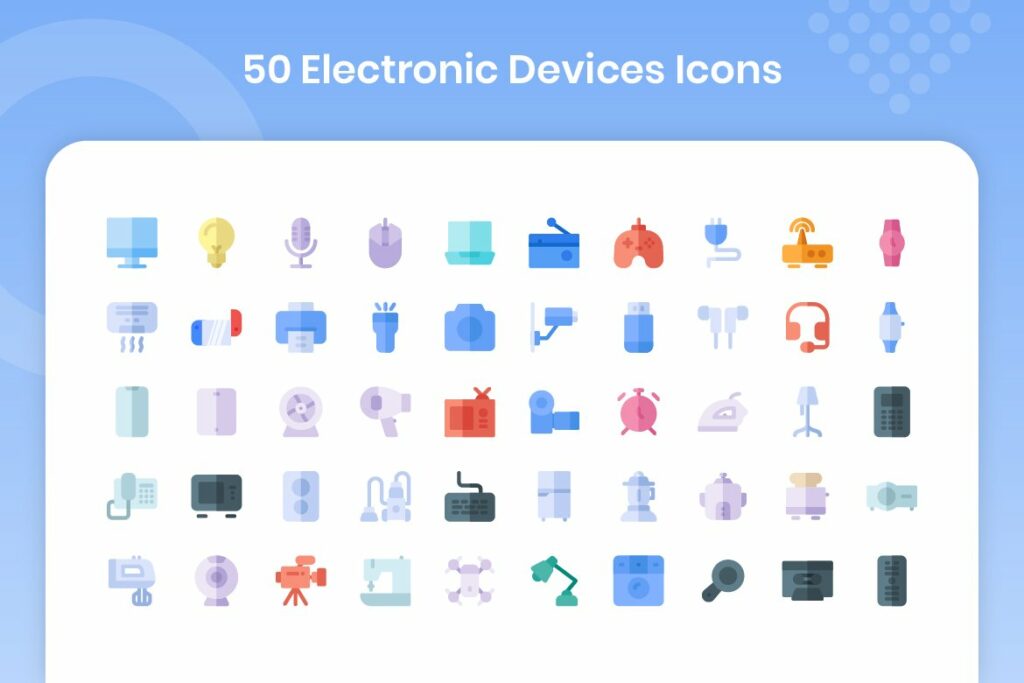 50 Electronic Device - Flat – MasterBundles