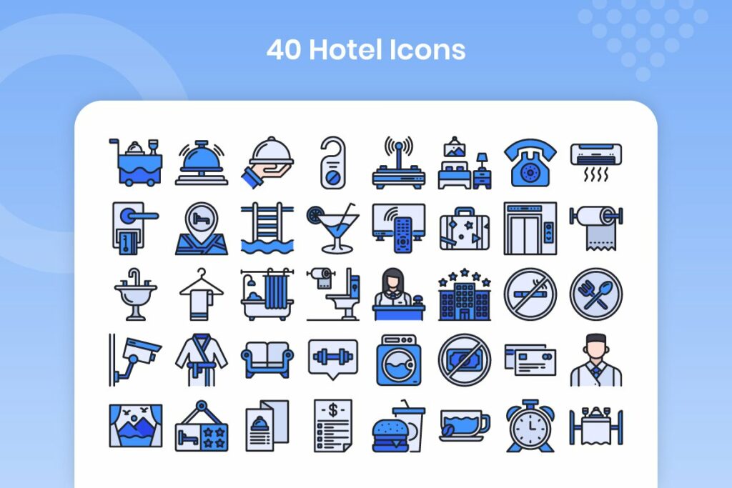 40 Hotel - Filled Line – MasterBundles