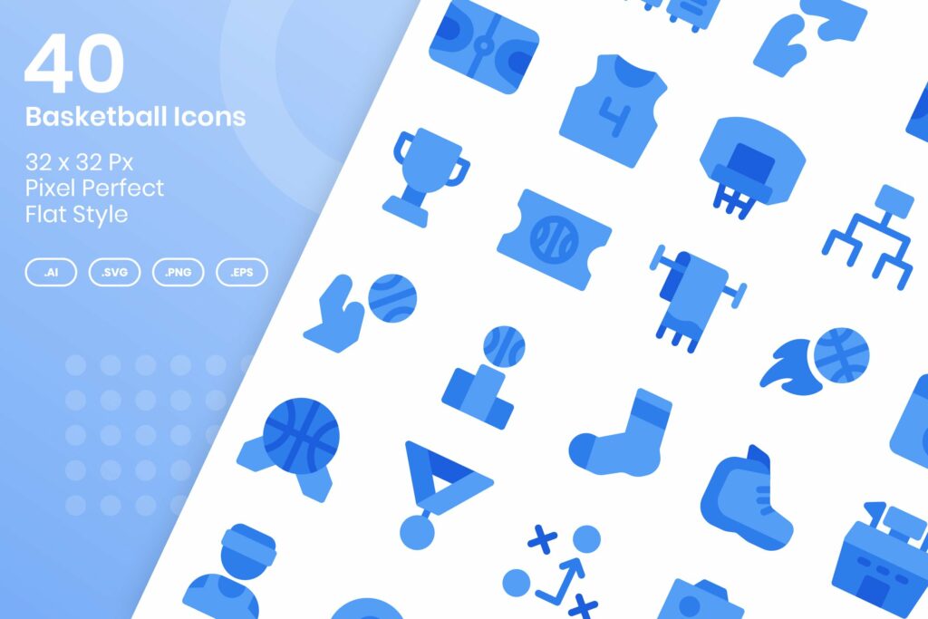 40 Basketball - Flat – MasterBundles