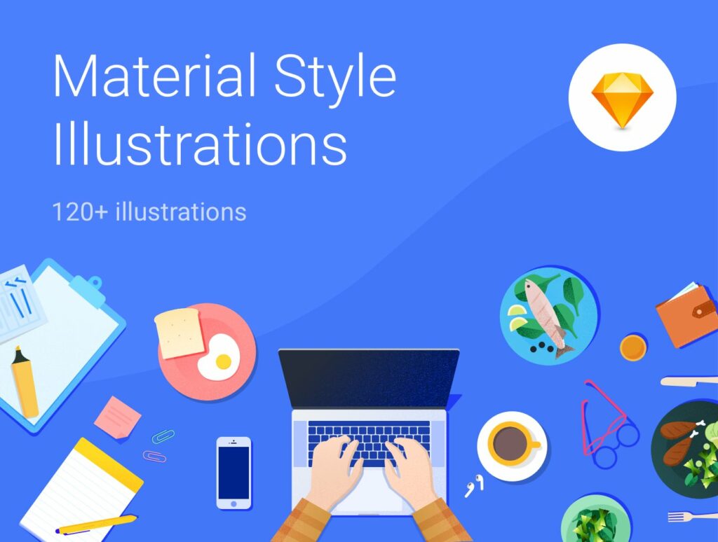 Material Style Illustration kit – MasterBundles