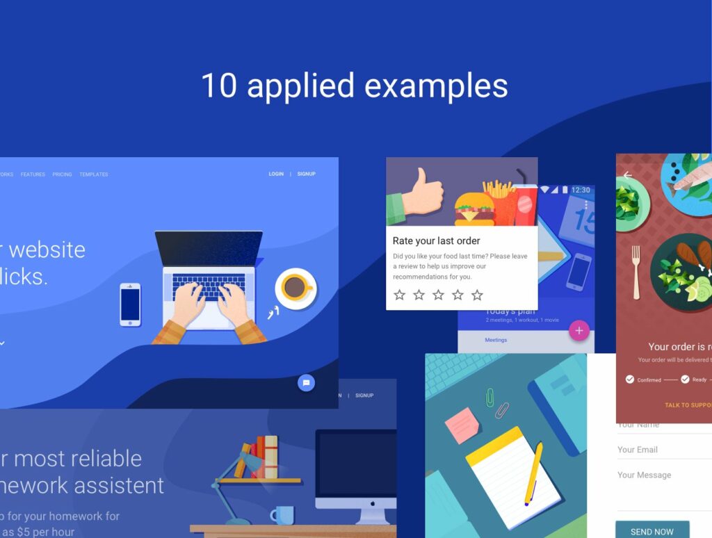 Material Style Illustration kit – MasterBundles