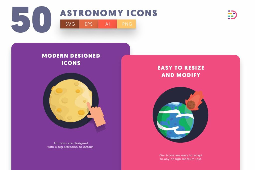 50 Astronomy Icons – MasterBundles