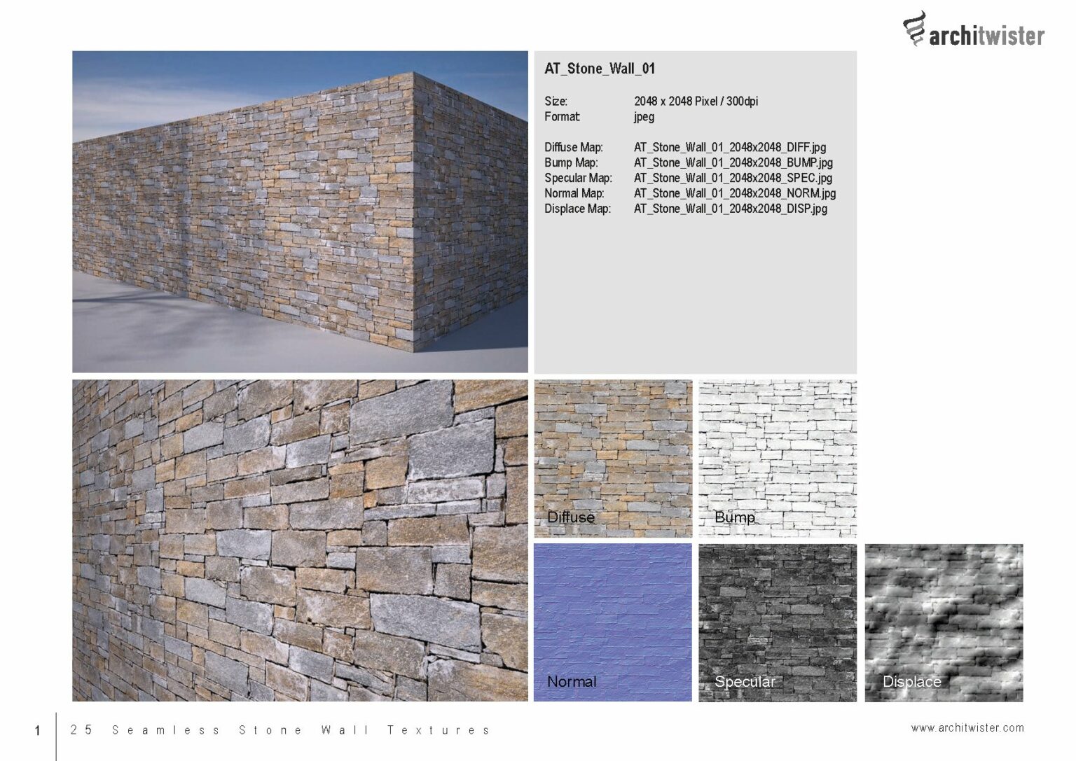 25 Seamless Stone Wall Textures – MasterBundles