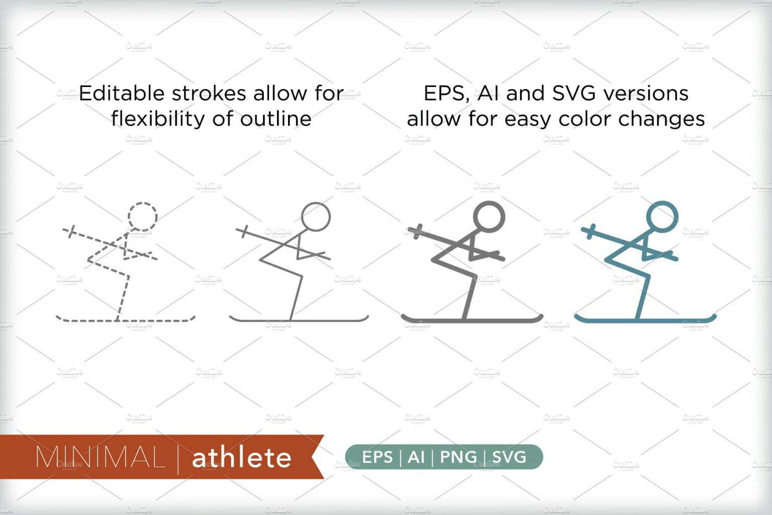 Minimal athlete icons – MasterBundles