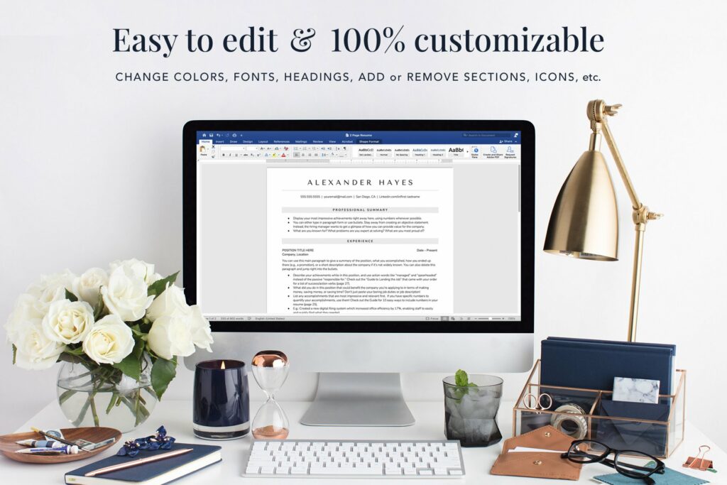 ATS Resume Template Format – MasterBundles