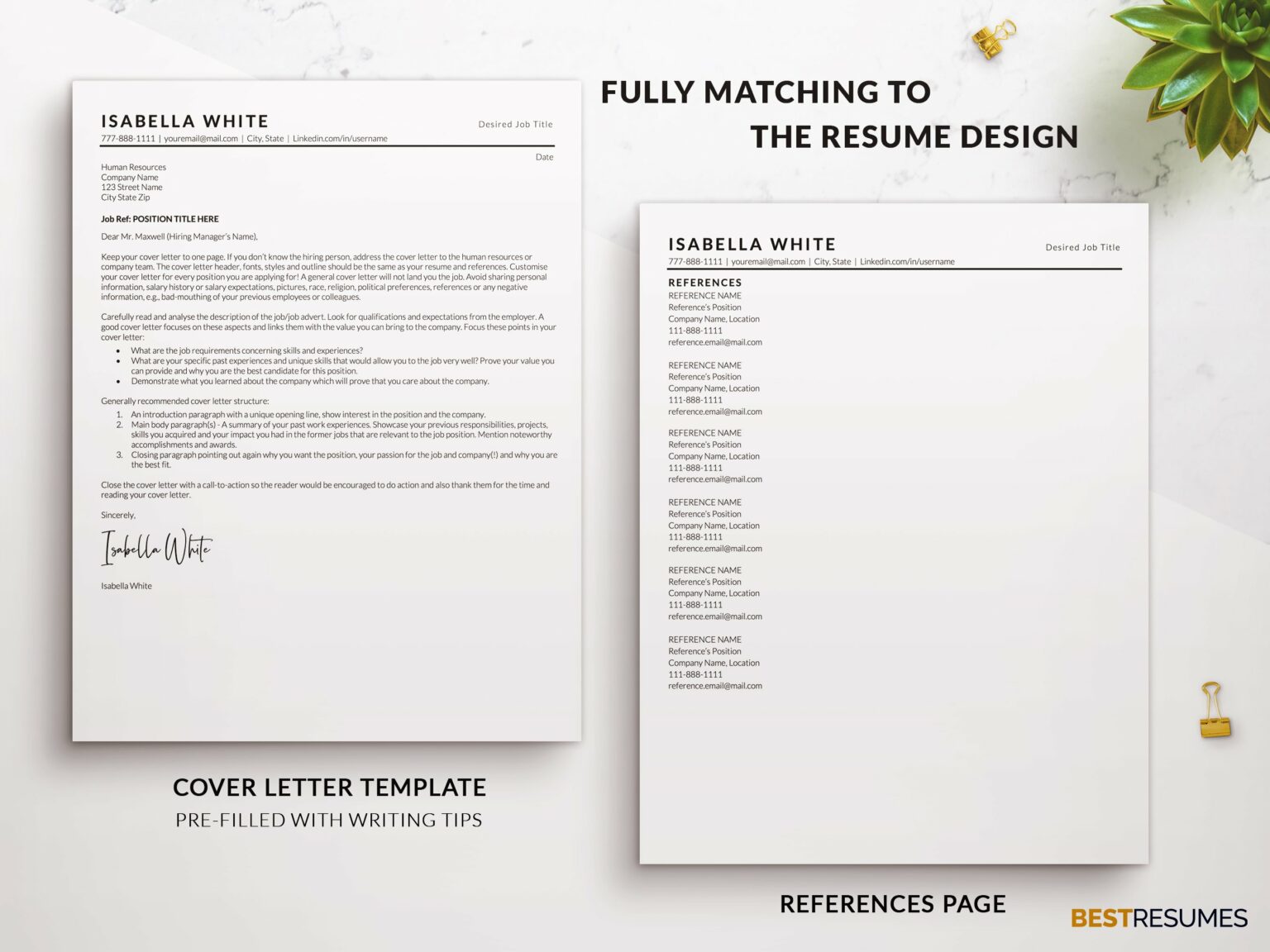 ATS Friendly Resume Template – MasterBundles
