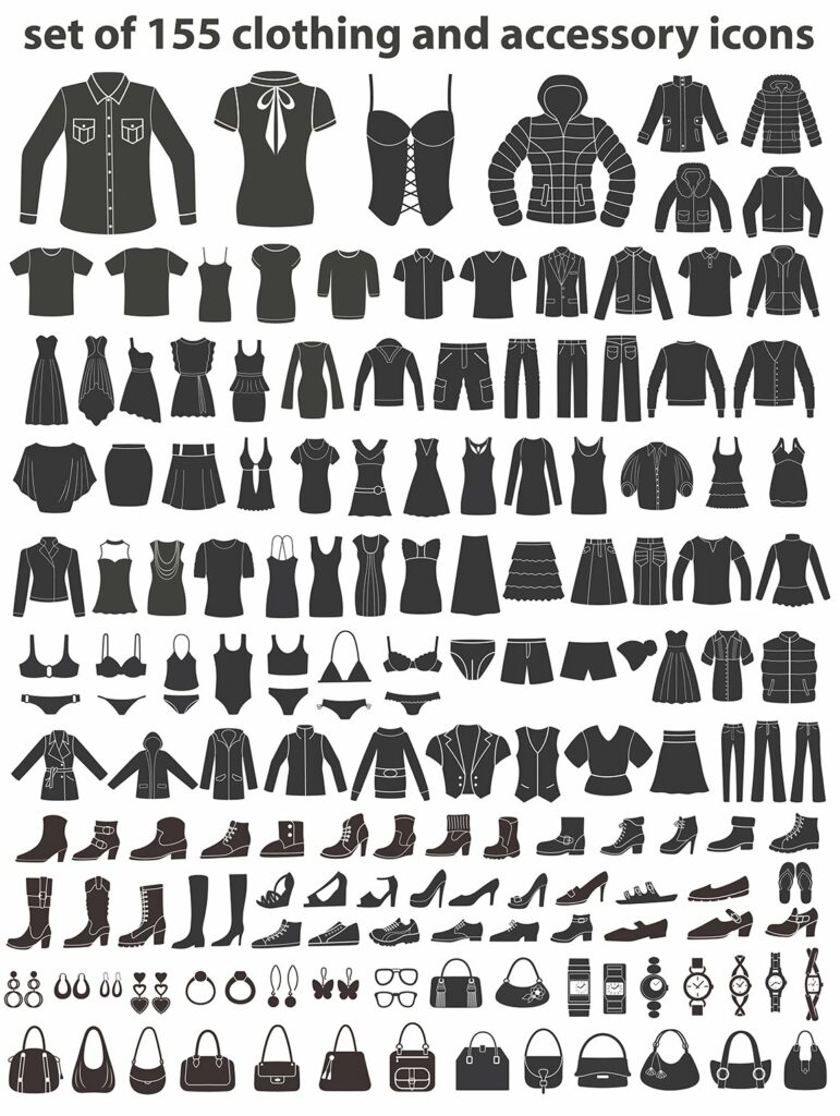 Set of clothing icons. – MasterBundles
