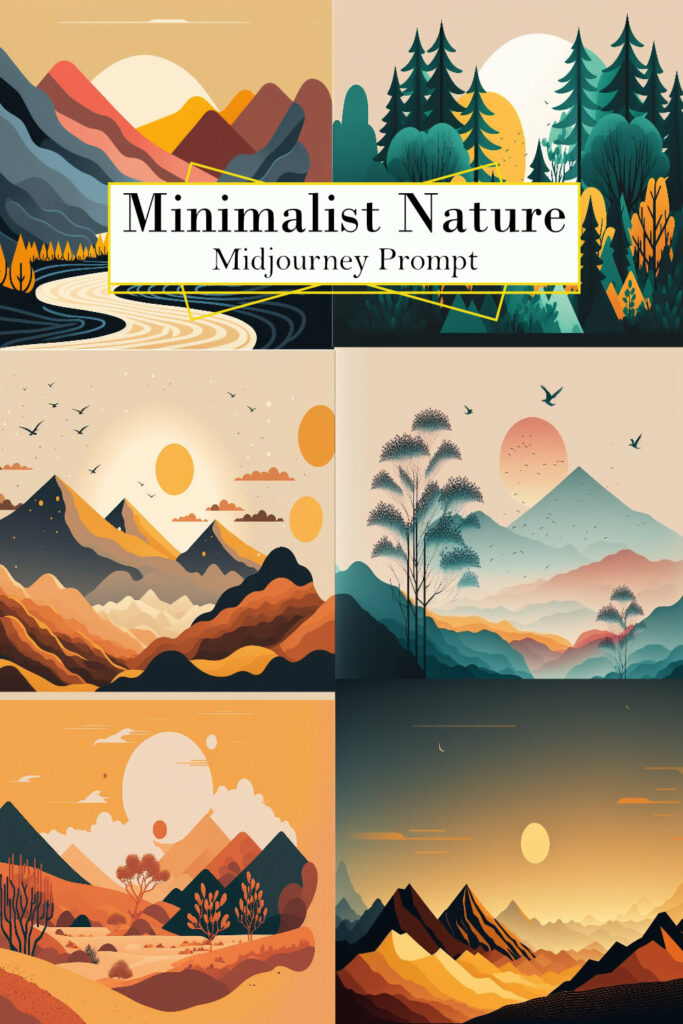 Minimalist Nature Midjourney Prompt - MasterBundles
