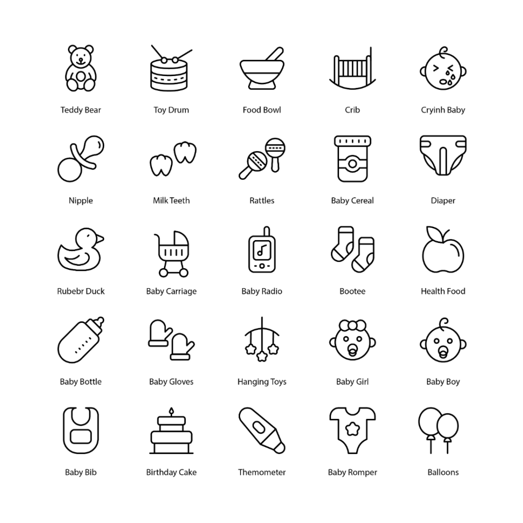Baby Icon Set - MasterBundles
