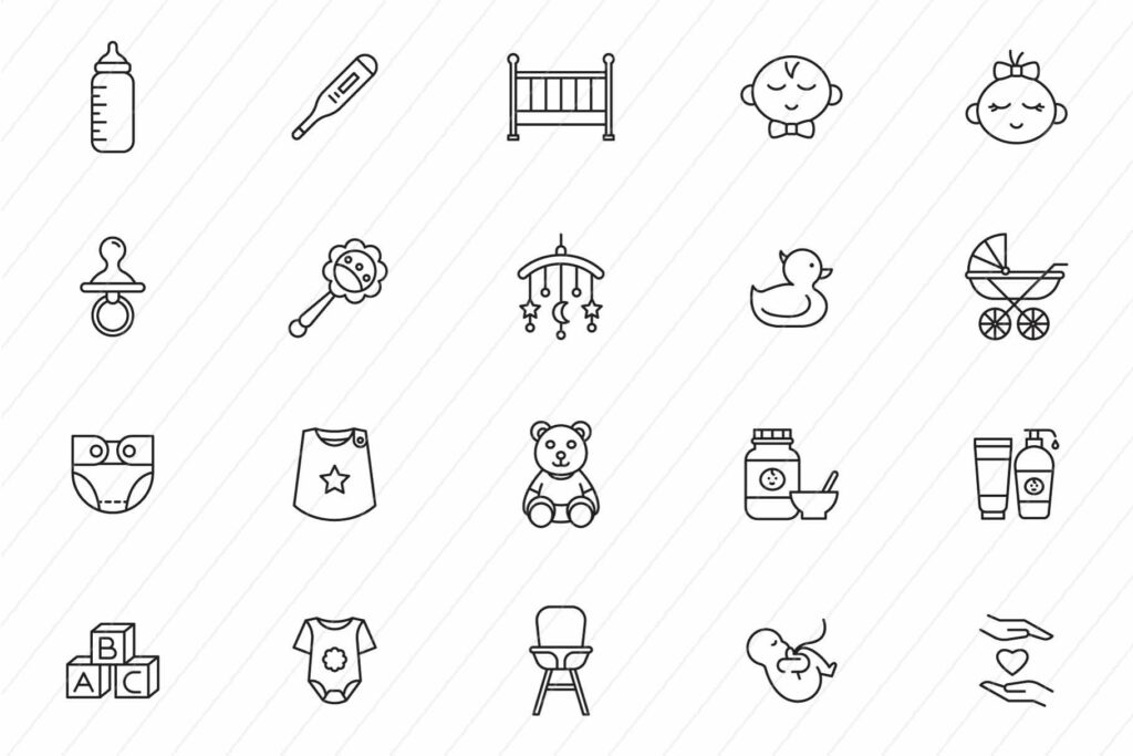 Baby Care Icons – MasterBundles