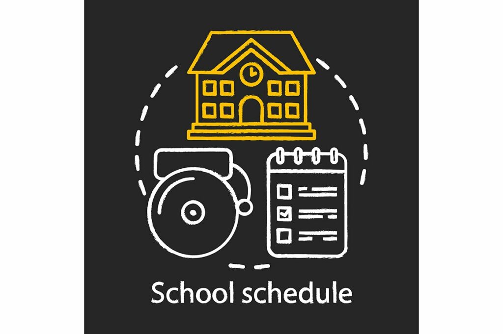 School schedule, timetable icon – MasterBundles