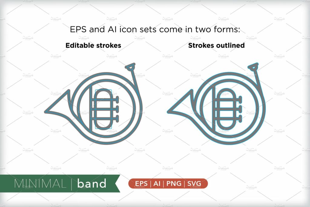 Minimal band icons – MasterBundles