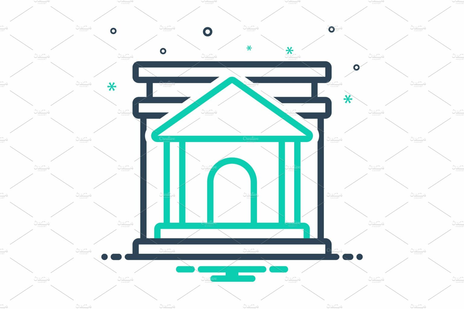 Bank building icon – MasterBundles