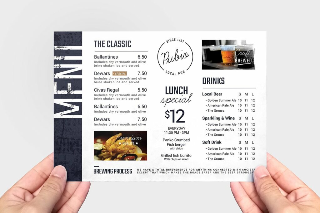 Bar Menu Templates Pack – MasterBundles