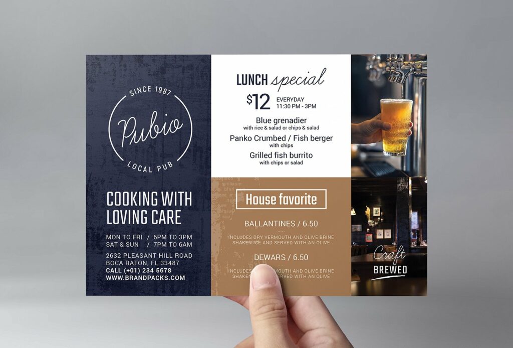 Bar Menu Templates Pack – MasterBundles