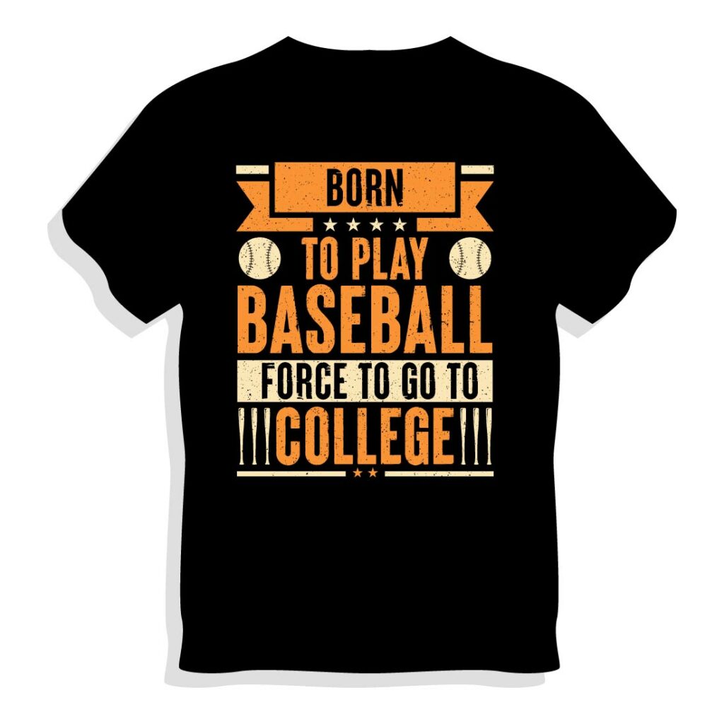 T-shirt with Baseball Design - MasterBundles