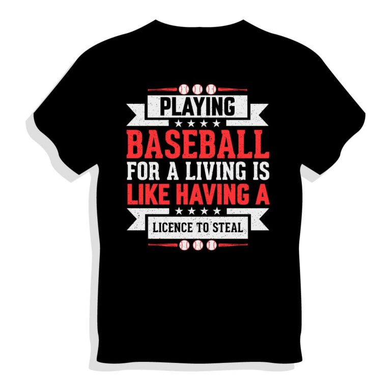 T-shirt with Baseball Design - MasterBundles