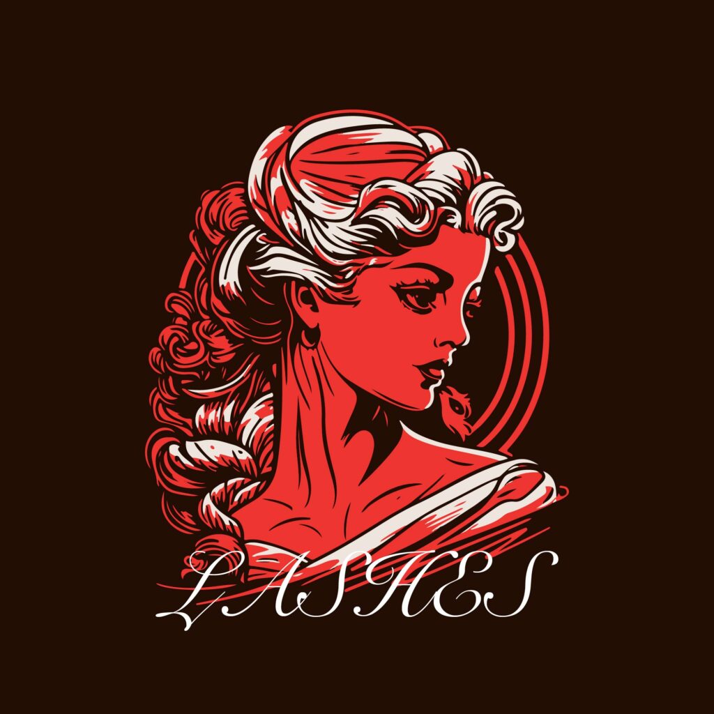 Beauty Girl logo with red black white combinations - MasterBundles