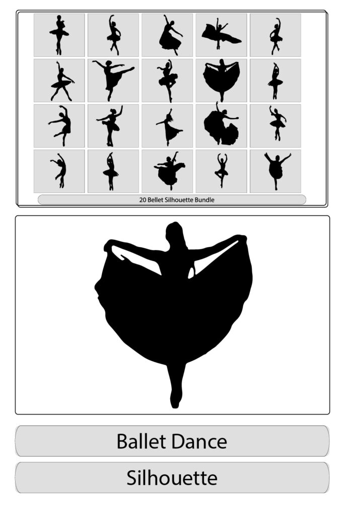 Bellet dancer silhouette,Ballerina silhouette ballet dance poses,dancer ...