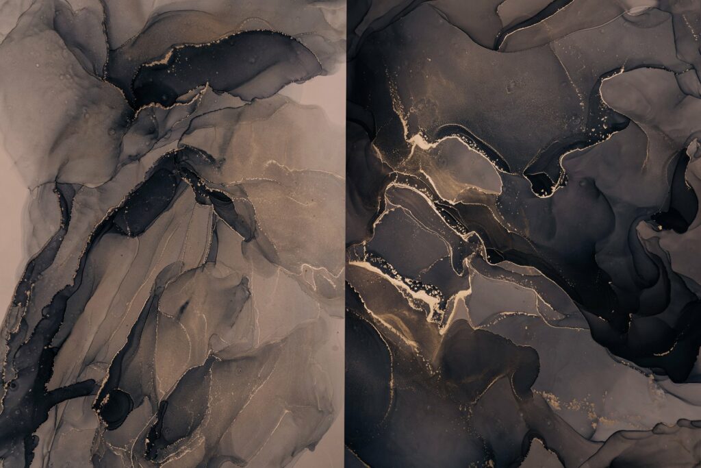 Abstract Black ink textures – MasterBundles