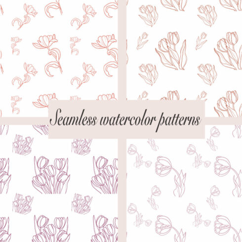 Seamless watercolor patterns - MasterBundles