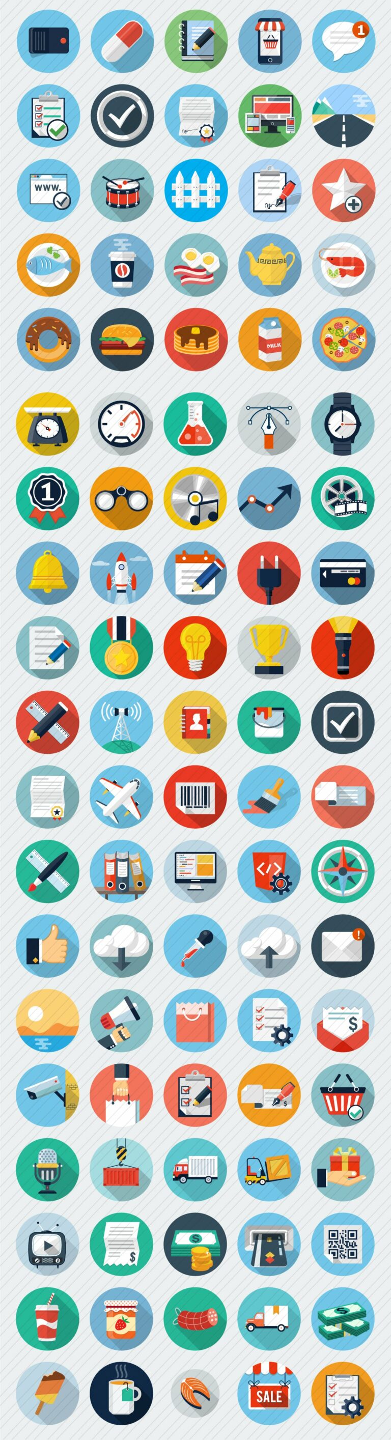280 Flat Web icons. – MasterBundles