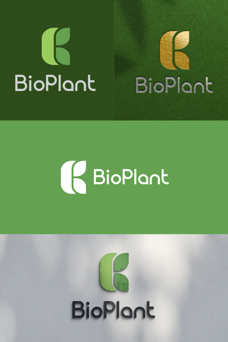 Bio plant agriculture botanical leaf logo - MasterBundles