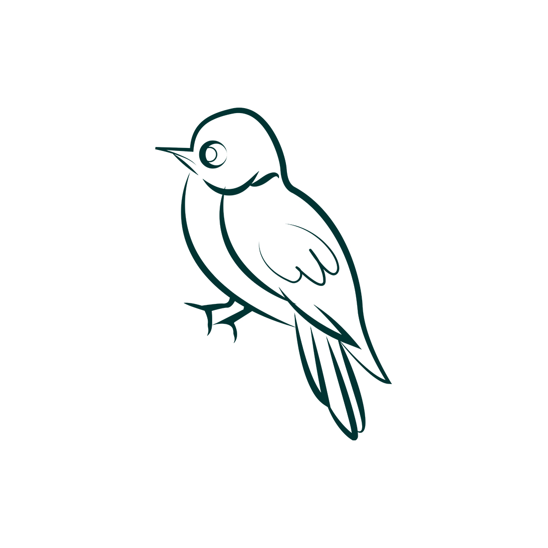 Minimal Bird Line Illustration Vector - MasterBundles