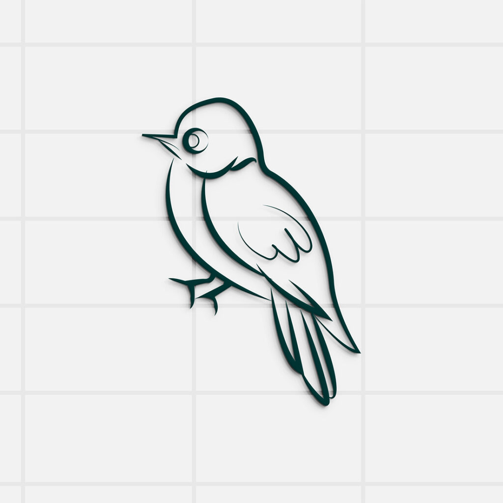 Minimal Bird Line Illustration Vector - MasterBundles