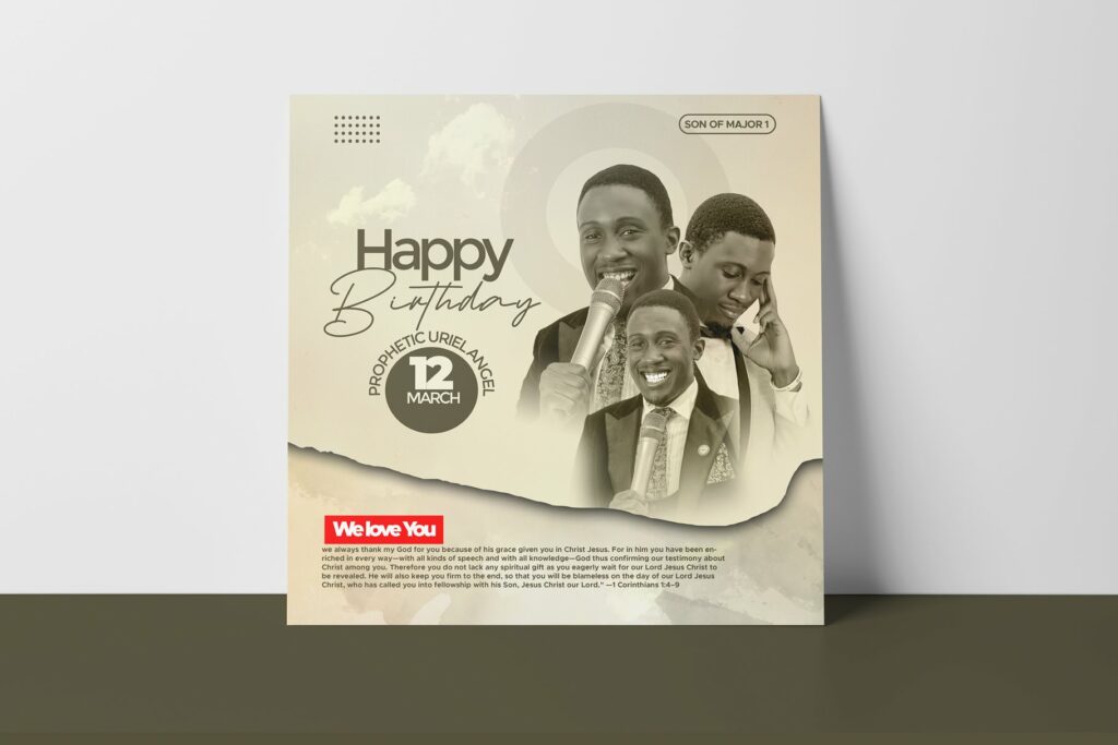 Pastors Birthday Flyer template psd – MasterBundles