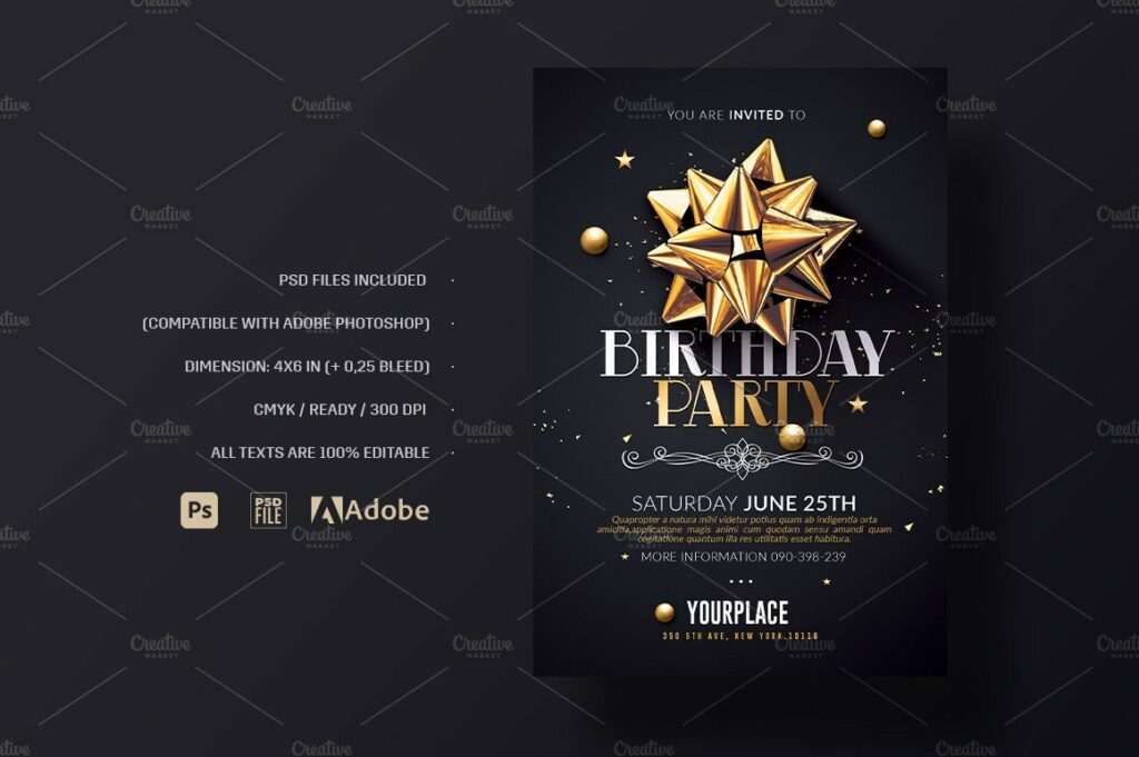 Birthday Party | Invitation Template – MasterBundles Birthday Party | Invitation Template – MasterBundles