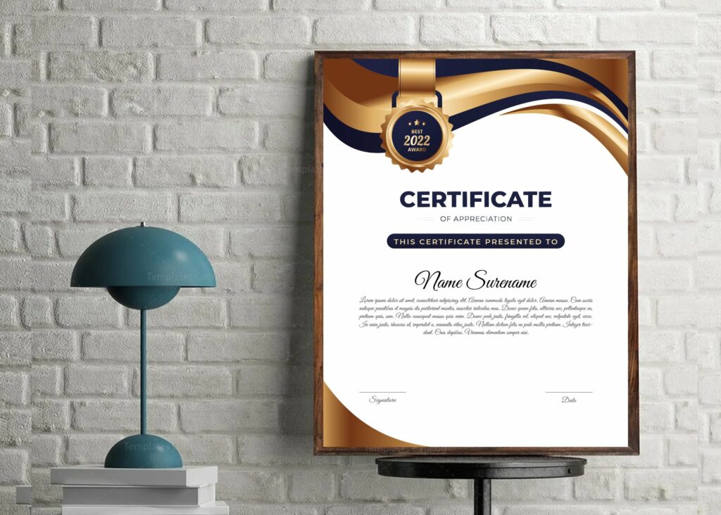 Creative Certificate Design Template – MasterBundles