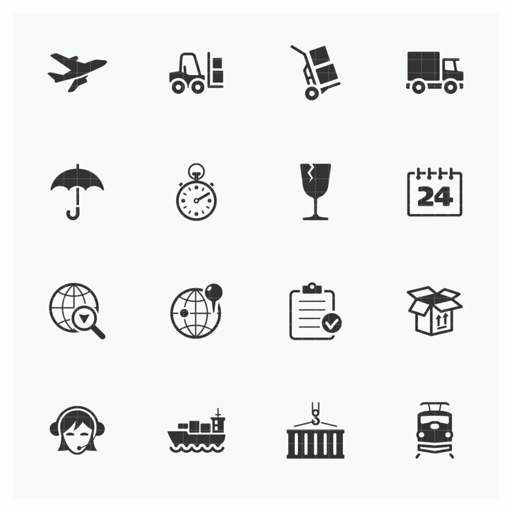 Logistics Icons - Blue Series – MasterBundles