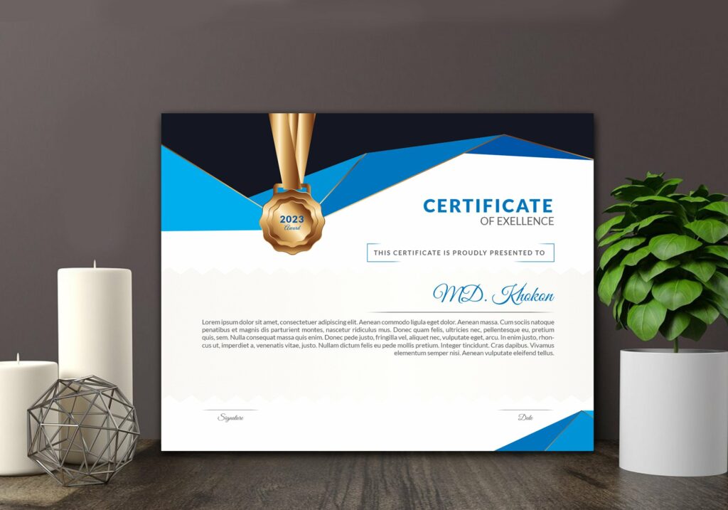 Luxury Design Certificate Template – MasterBundles
