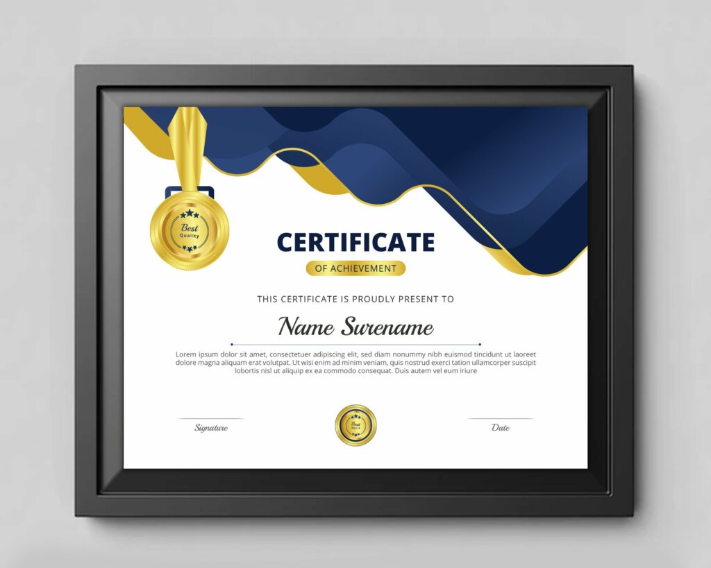 Creative Certificate Design Template – MasterBundles