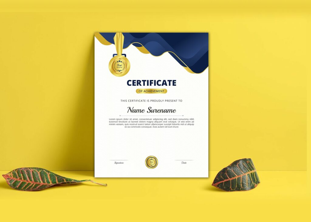 Creative Certificate Design Template – MasterBundles