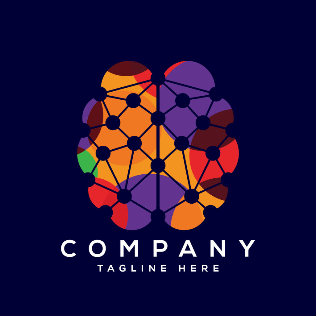 Geometric and triangle brain logo icon sign symbol sample – MasterBundles