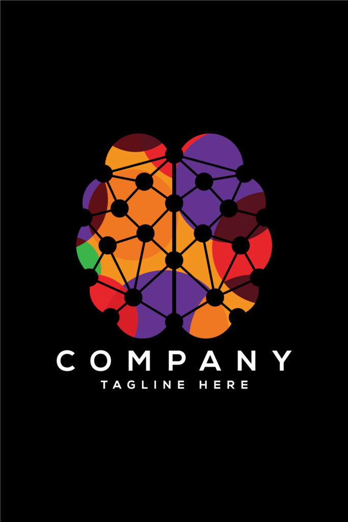 Geometric and triangle brain logo icon sign symbol sample – MasterBundles