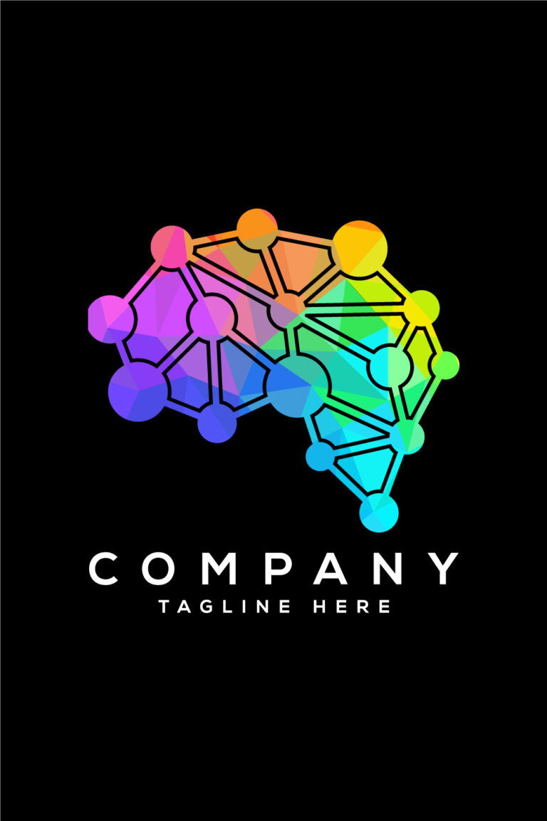 Geometric and triangle brain logo icon sign symbol template – MasterBundles