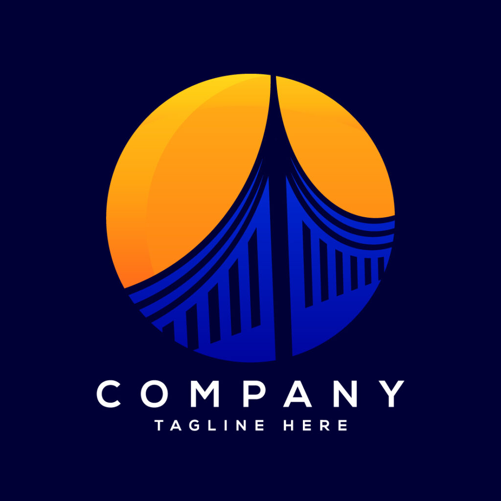 Creative abstract bridge logo design template, Bridge logo sign symbol ...