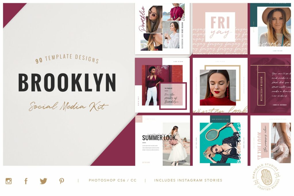 BROOKLYN | Social Media Pack – MasterBundles