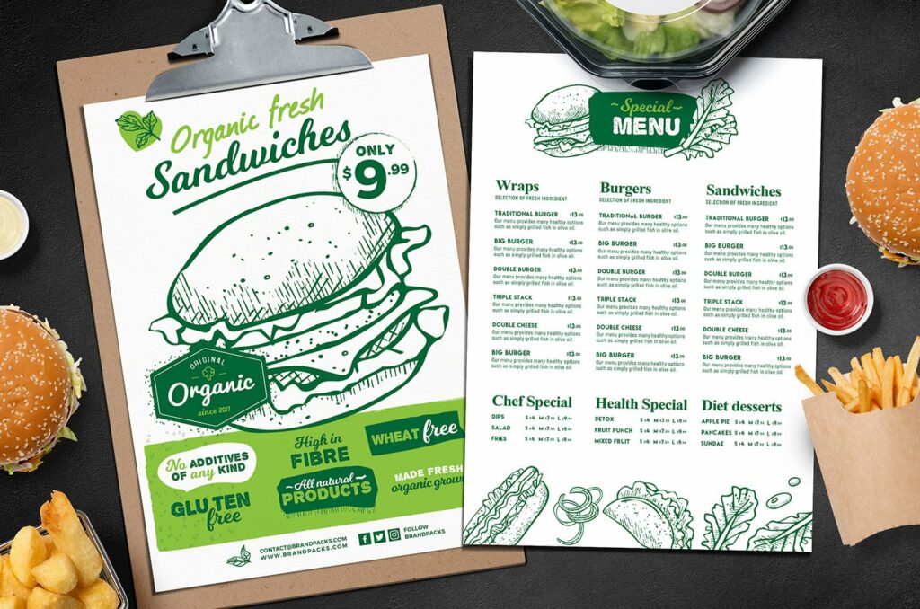 A4 Burger Menu Templates – MasterBundles