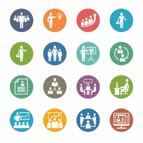 Colored Business Management Icons 1 – MasterBundles